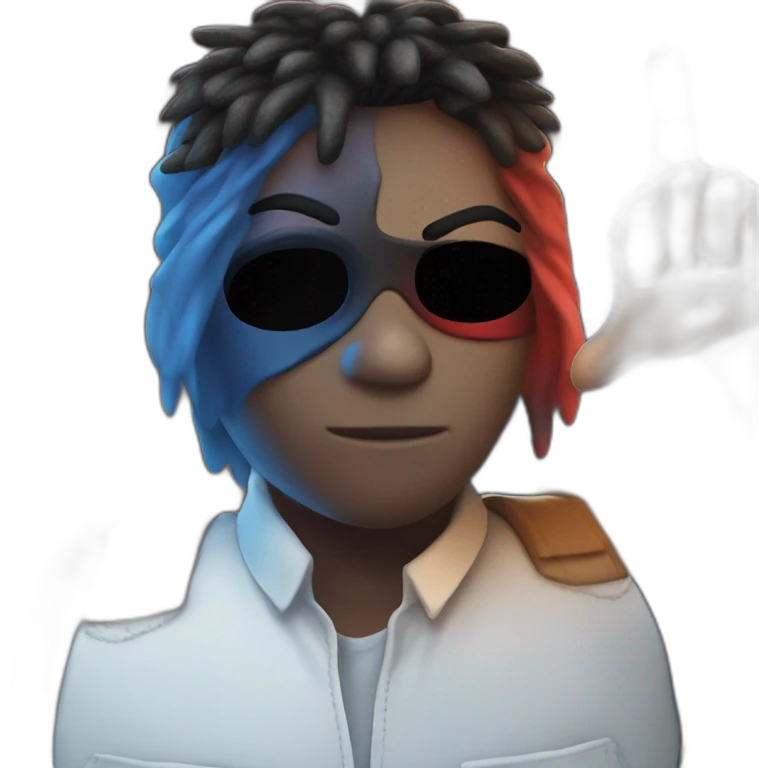 blurred mascot in overalls emoji | AI Emoji Generator