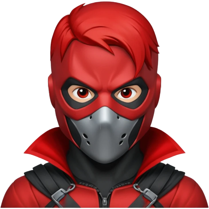 dc red hood with mask emoji | AI Emoji Generator