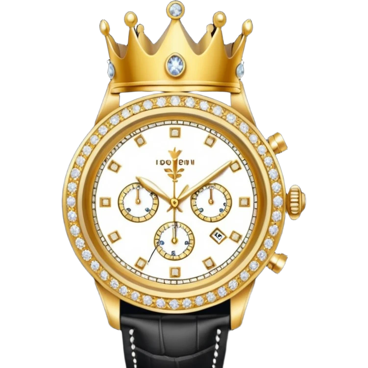 Create an emoji that shows a gold crown, a diamond, and a luxury ...