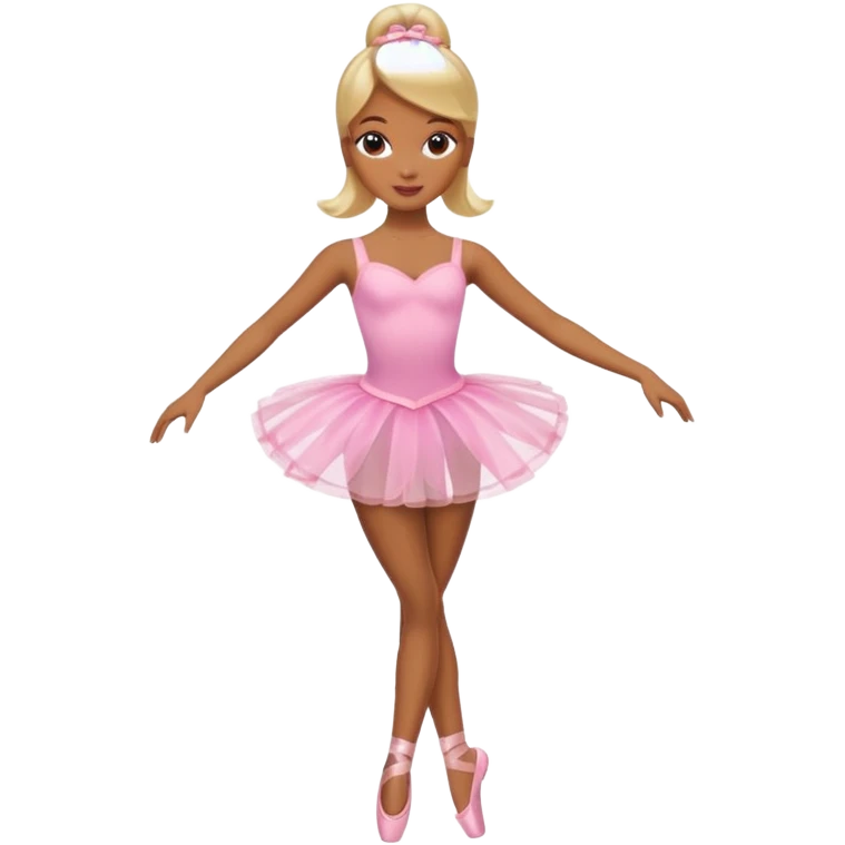 brown skin blonde barbie ballerina emoji | AI Emoji Generator