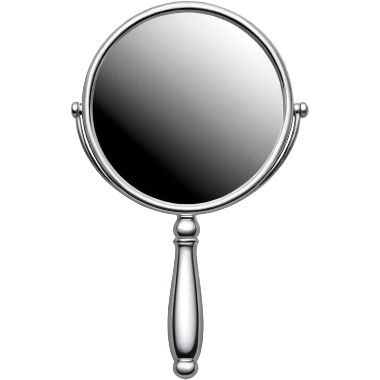 hand mirror, polished silver chrome, erotic vanity aesthetic emoji | AI ...