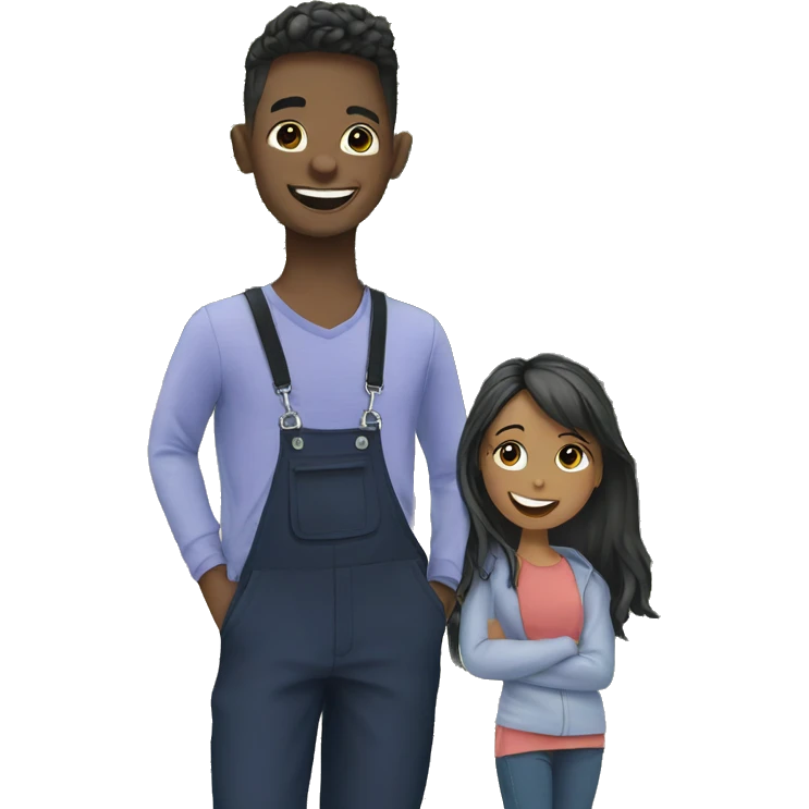girl and boy smiling outside emoji | AI Emoji Generator