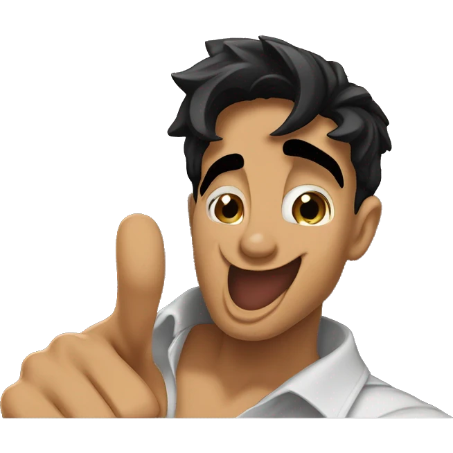 confident man with thumbs up emoji | AI Emoji Generator