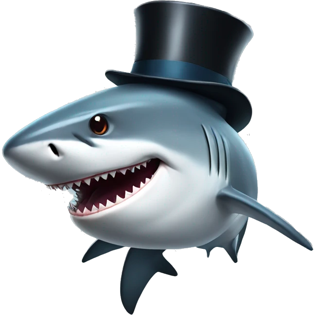 Shark with a top hat emoji | AI Emoji Generator