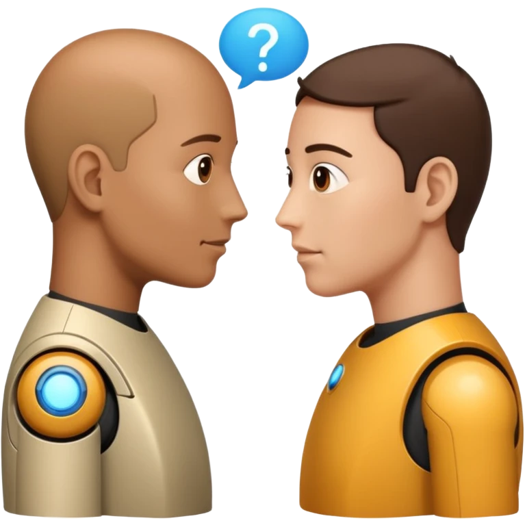 turn taking during a conversation between ai and human emoji | AI Emoji ...
