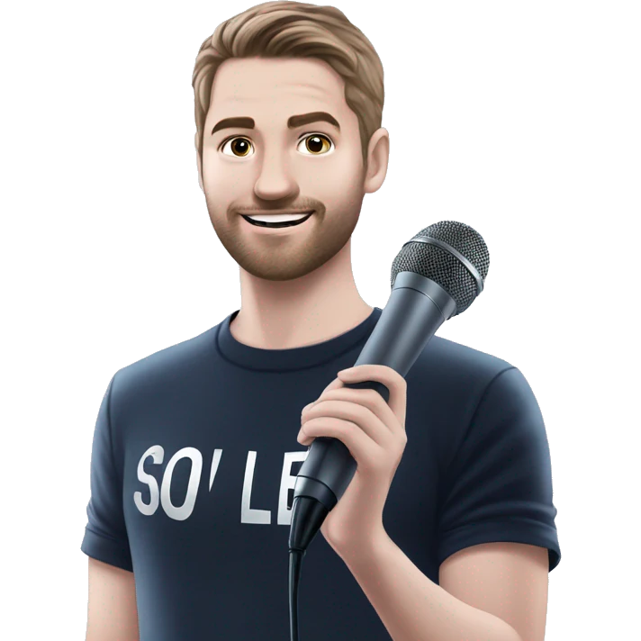 happy singer with microphone emoji | AI Emoji Generator