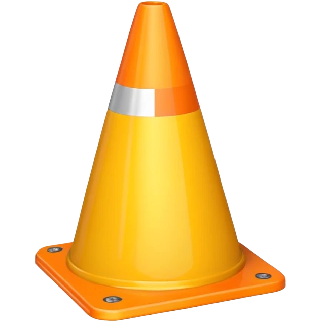 Warning Cone yellow emoji | AI Emoji Generator