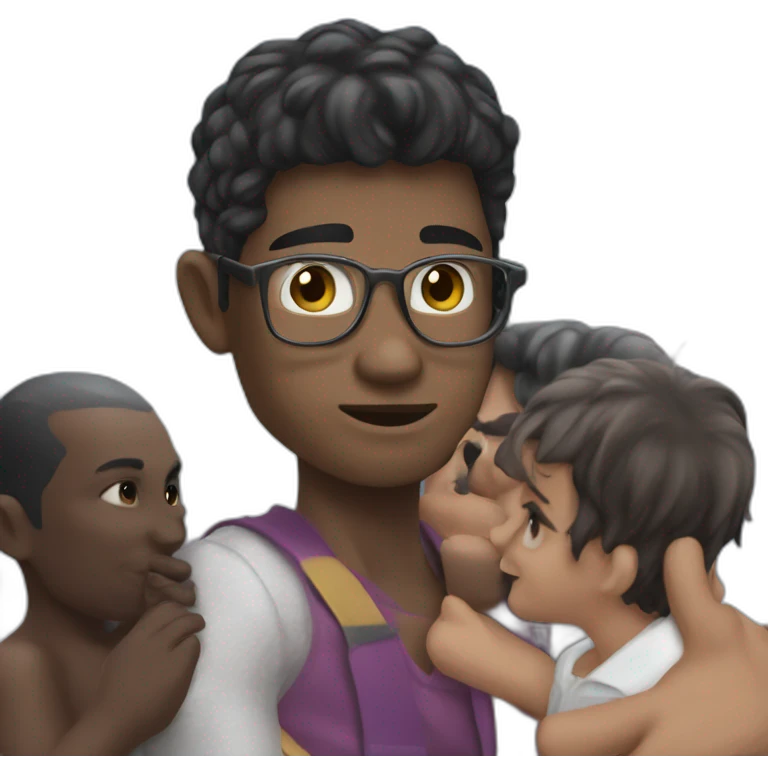 dark haired boy focused emoji | AI Emoji Generator