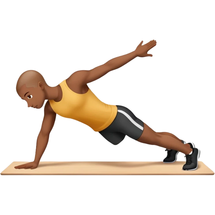 persona haciendo plancha gimnasio con los codos en el suelo emoji | AI ...