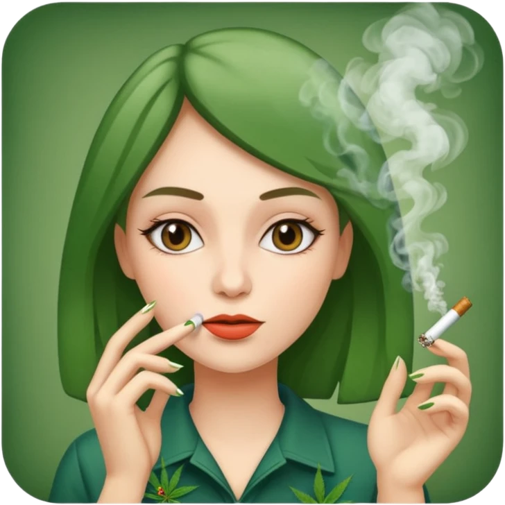 woman smoking marijuana emoji | AI Emoji Generator