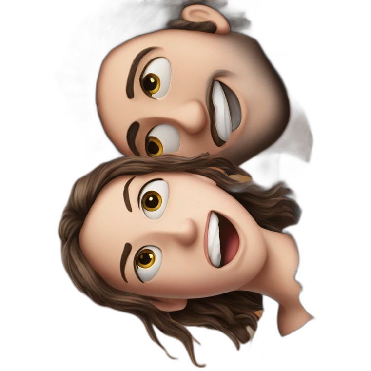 happy pair with contagious smiles emoji | AI Emoji Generator