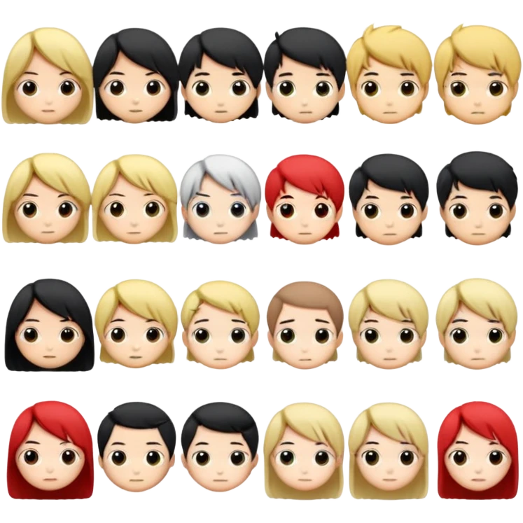 Chibi-style characters with small bodies and big heads emoji | AI Emoji ...