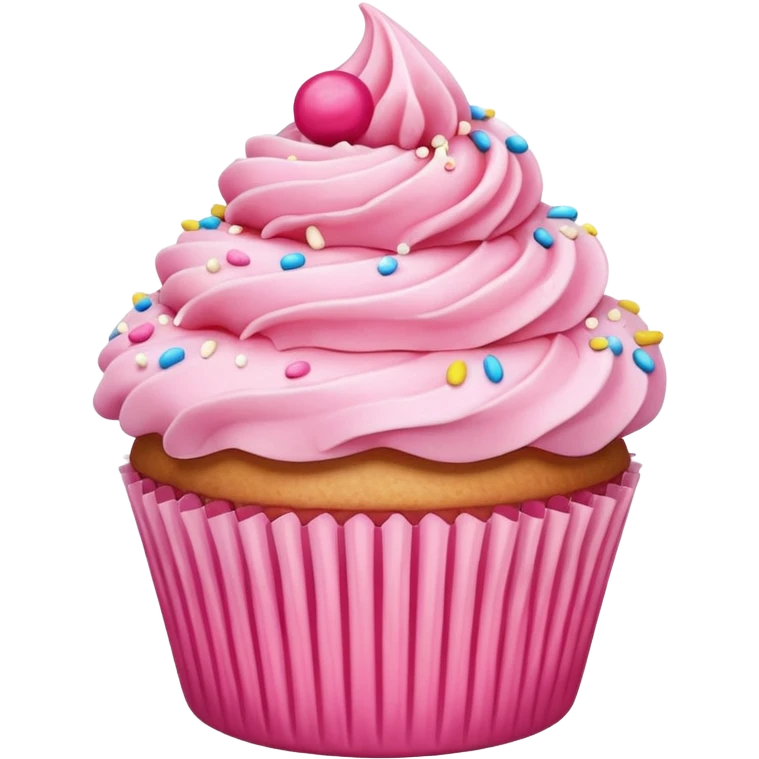 Cupcake with pink icing emoji | AI Emoji Generator