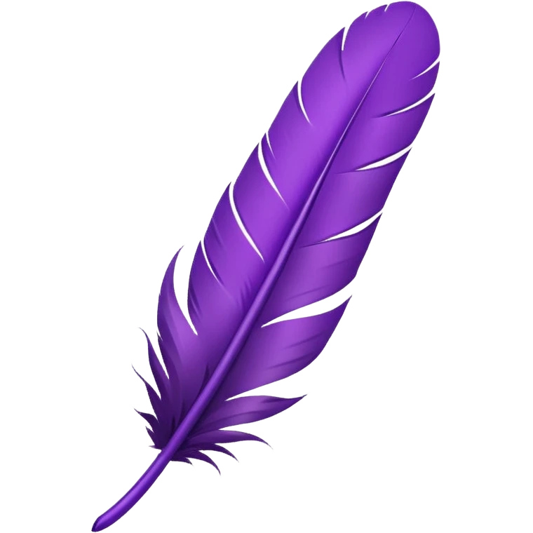 Purple feather modern minimailstic design with removed background emoji ...