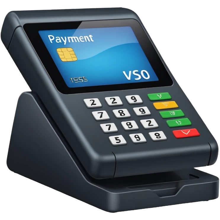 Icono de una terminal de pago con una tarjeta PAGANDO POS emoji | AI ...