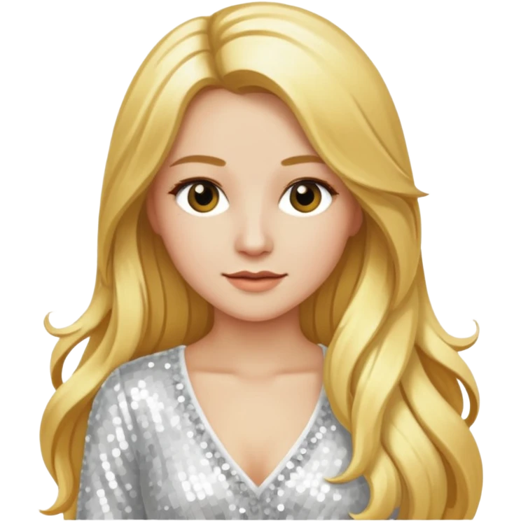 Katharina Siegel with long golden blonde hair, white sequin outfit ...