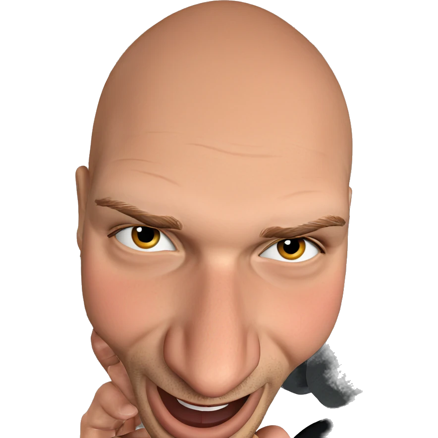 bald guy meme indoors emoji | AI Emoji Generator