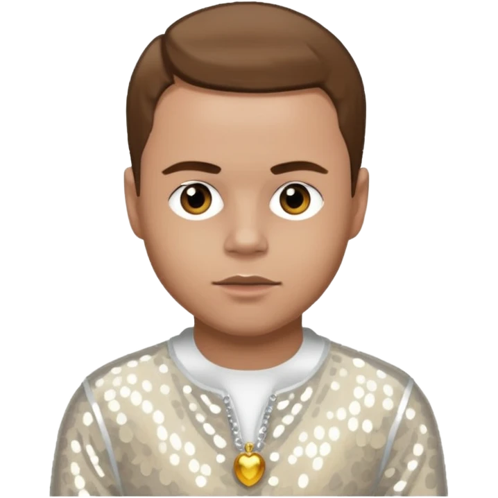 Brian Harvey from East 17 with light skin, brown hair, white sequin ...