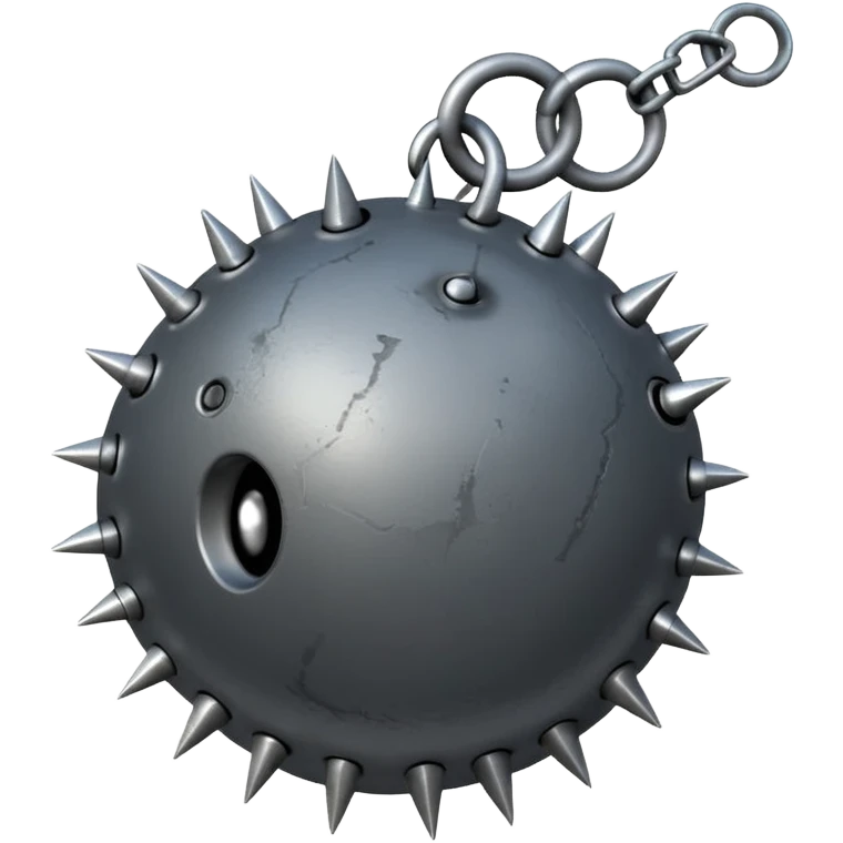 iPhone text message emoji size ball, and chain with spikes emoji | AI ...