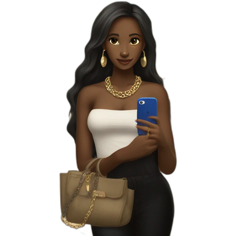 stylish girl with accessories emoji | AI Emoji Generator