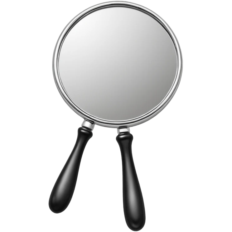 hand mirror, polished silver chrome, erotic vanity aesthetic emoji | AI ...