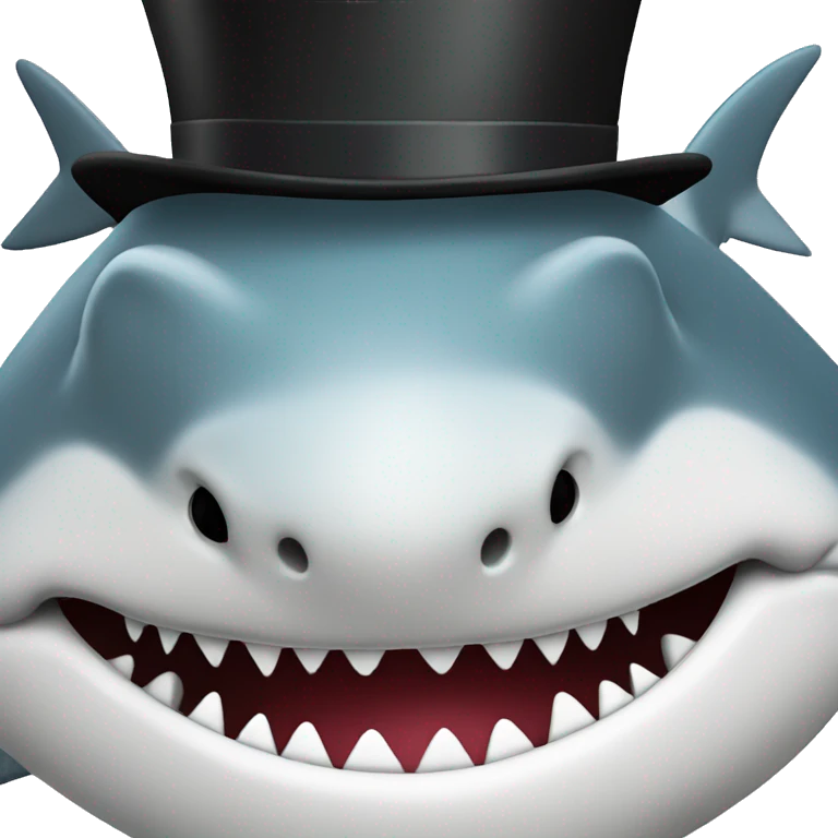 shark with tophat emoji | AI Emoji Generator