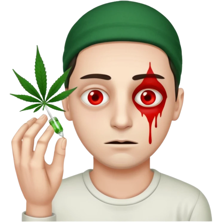 gang dealer man drugged white with cannabis on a hand emoji | AI Emoji ...