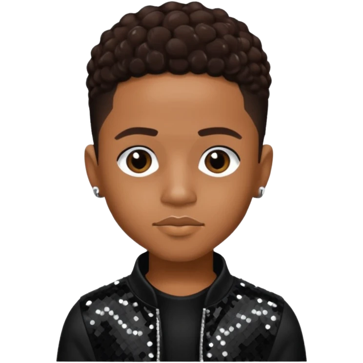 Lil Fizz from B2K with dark brown hair, black sequin outfit emoji | AI ...