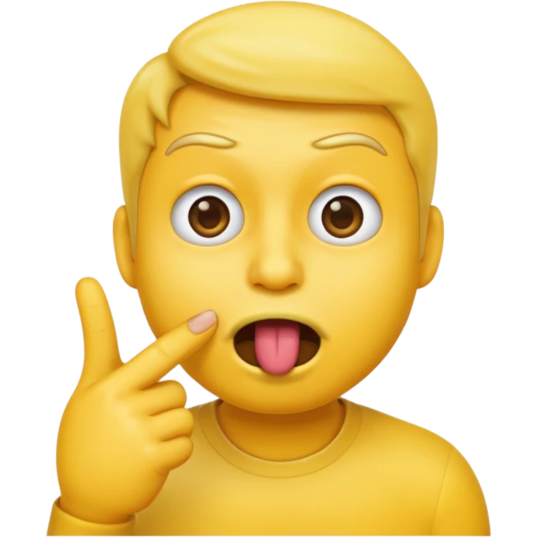 A emoji face with a finger in his mouth emoji | AI Emoji Generator