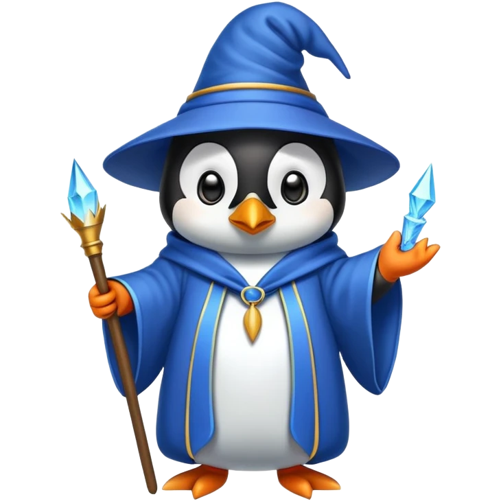 Penguin Wizard emoji | AI Emoji Generator
