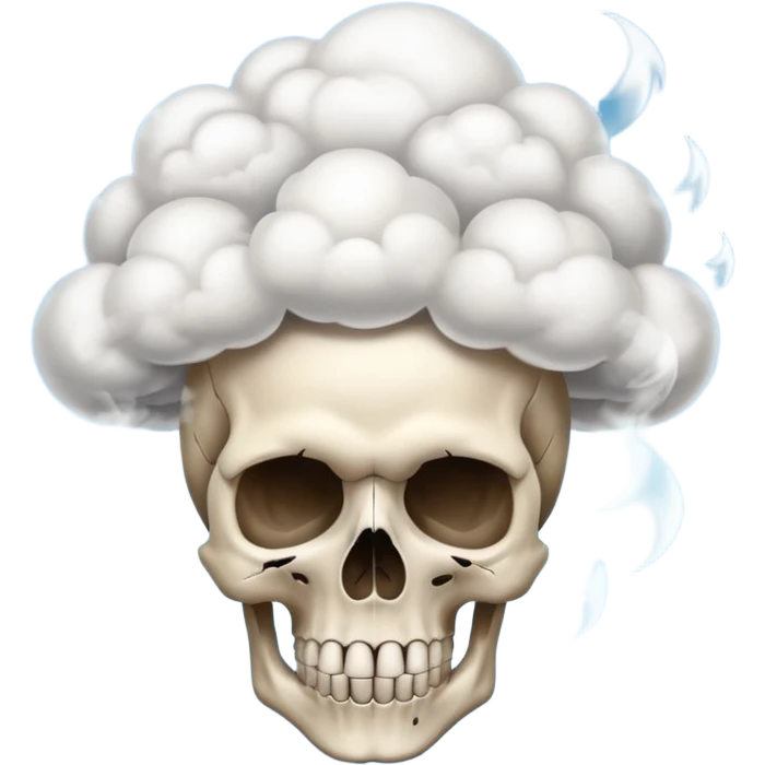 Make a skull emoji whose head is blasted off and smoke is 💀🤯💨coming ...