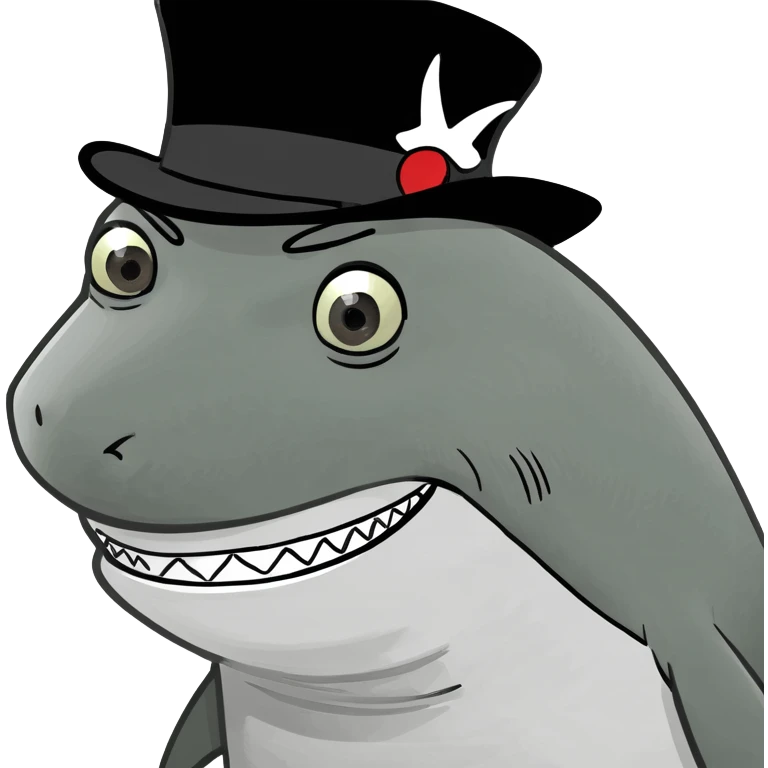 Shark with a top hat emoji | AI Emoji Generator