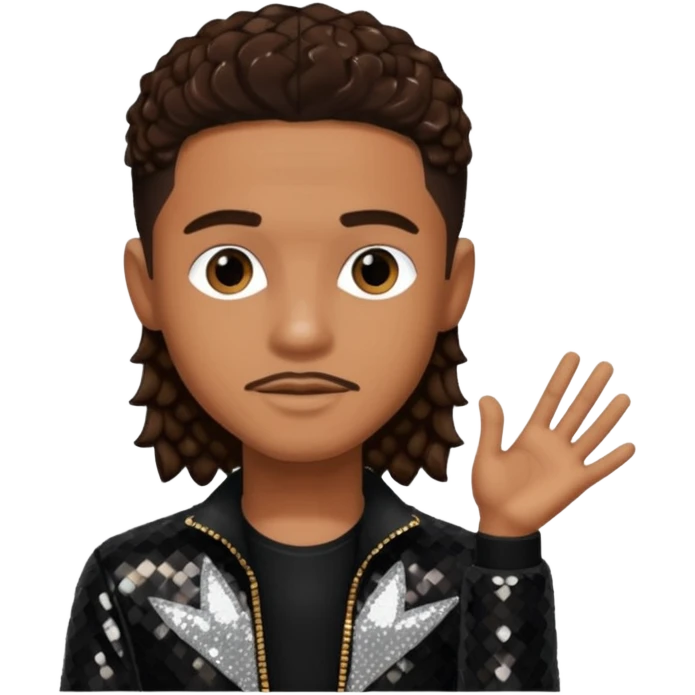 Lil Fizz from B2K with long dark brown hair, black sequin outfit emoji ...