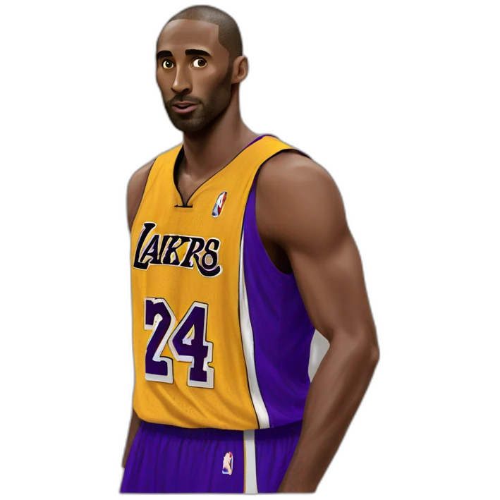 Kobe Bryant thinking emoji | AI Emoji Generator