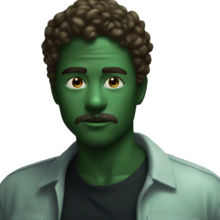 green skin boy meme stare emoji | AI Emoji Generator