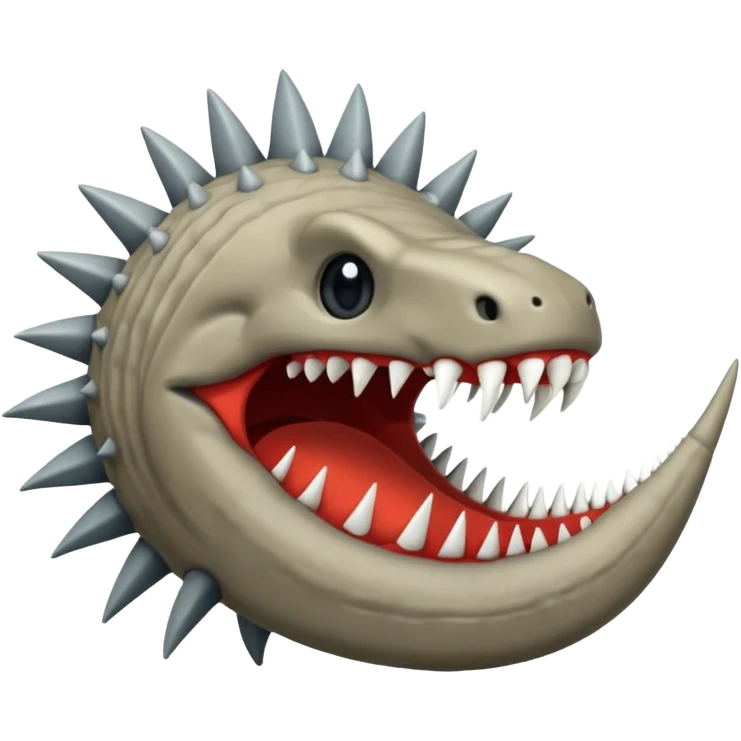 Sand worm from dune make the mouth a hole with long spiky teeth emoji ...