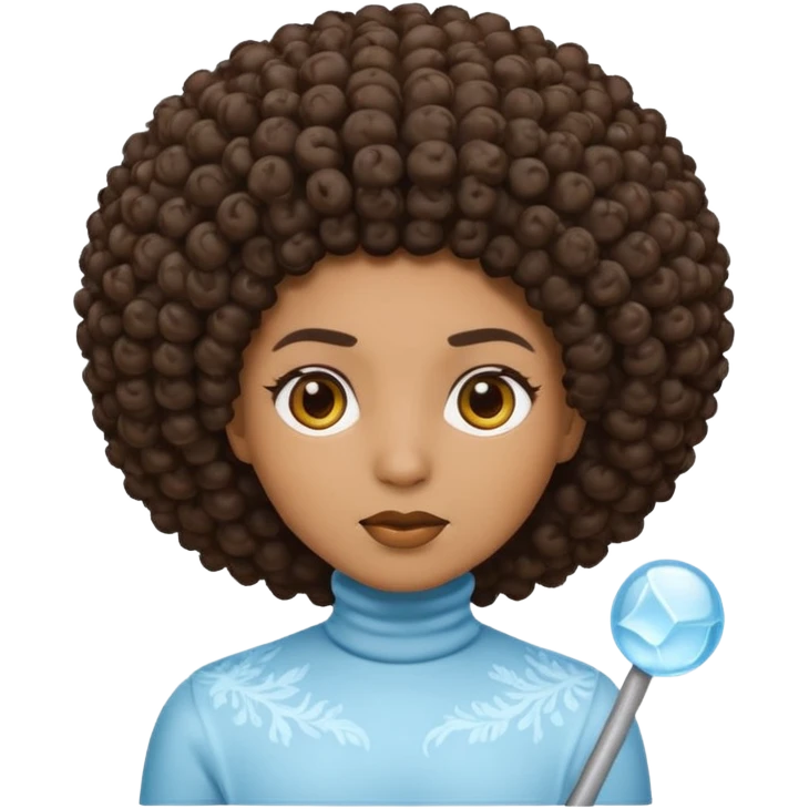 Create an iOS-style emoji of Ice Spice. Neutral facial expression ...