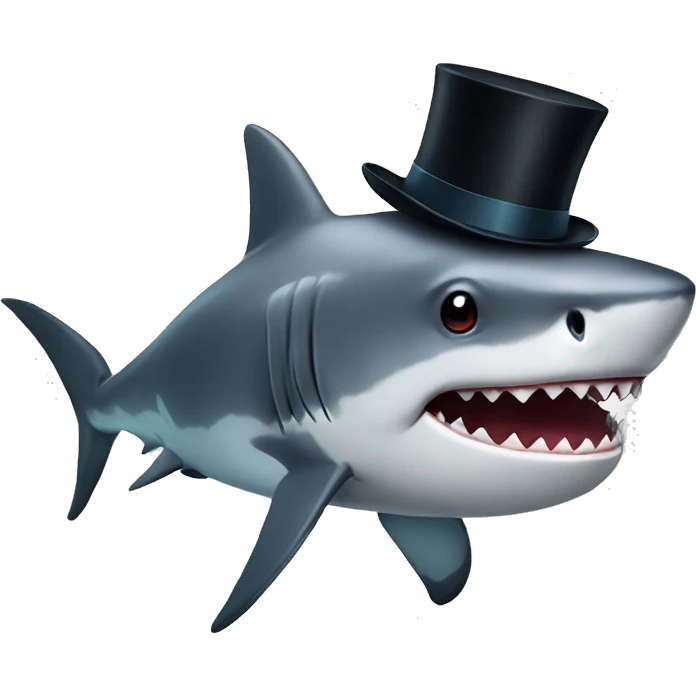 Shark with a top hat emoji | AI Emoji Generator