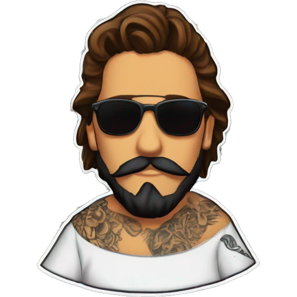 cool guy with badass tattoos emoji | AI Emoji Generator