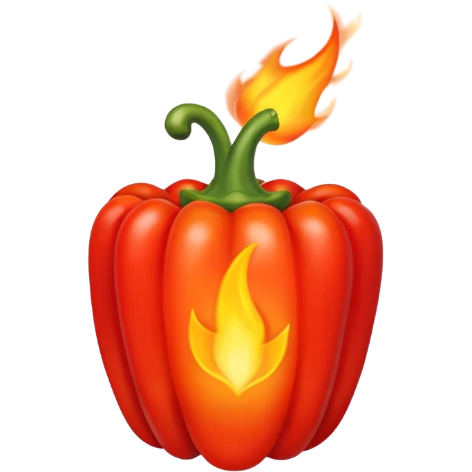 un piment avec une petite flamme a coté emoji | AI Emoji Generator