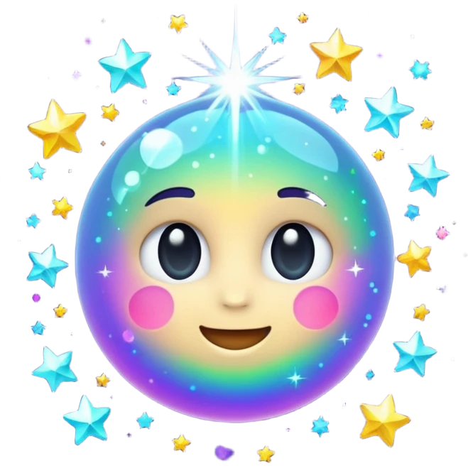 Sparkles emoji ( ) only, no apple, no fruit, no face, no character, no ...