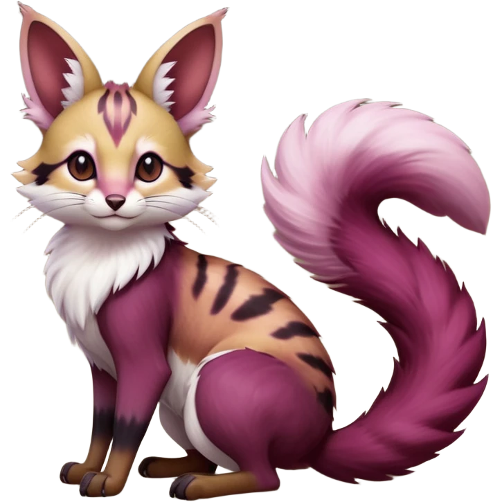 Hyper realistic wine-dark burgundy fur melting into shadow-plum ombré ...