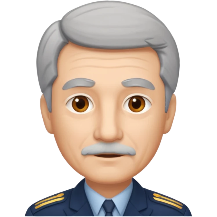 an old civil pilot with grey hair and no mustache emoji | AI Emoji ...