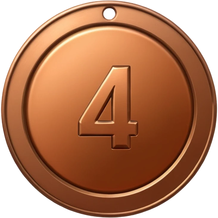 Design a medal for a 4th place emoji | AI Emoji Generator