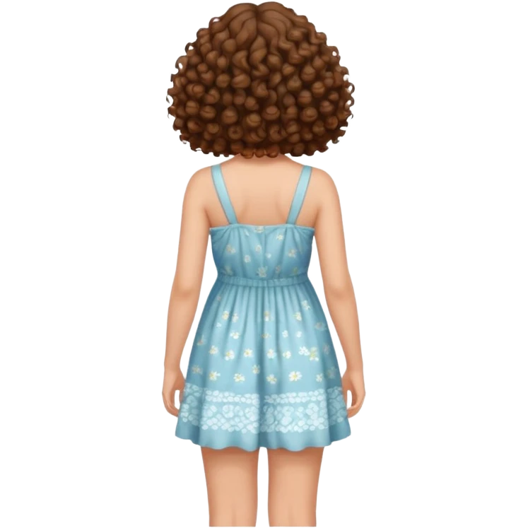 curly hair image of a girl in back view emoji | AI Emoji Generator