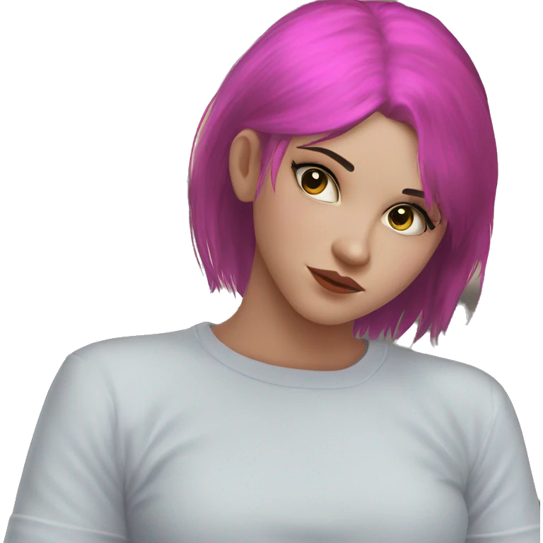pink hair girl posing portrait emoji | AI Emoji Generator
