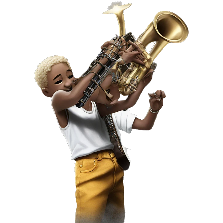 cool boy playing instrument emoji | AI Emoji Generator
