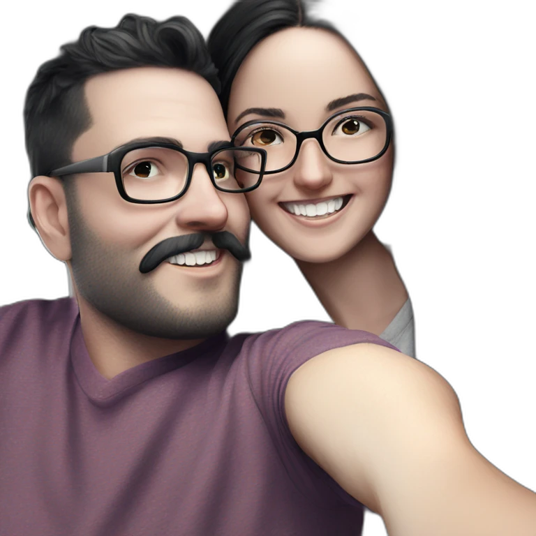 happy group selfie with girl emoji | AI Emoji Generator