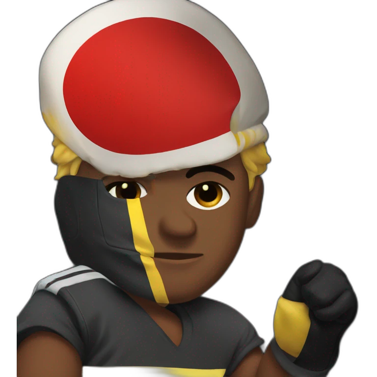 focused young man on black emoji | AI Emoji Generator