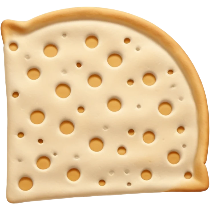 lavash flatbread object icon, thin flat bread, slightly toasted spots ...